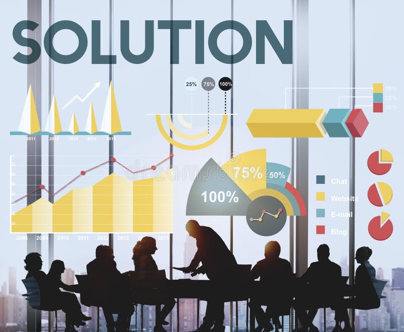 Solution Percentage Business Chart Concept Stock Photo - Image of back ...