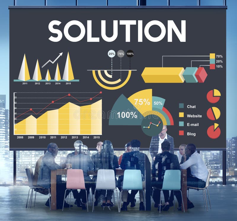 Solution Percentage Business Chart Concept Stock Photo - Image of ...