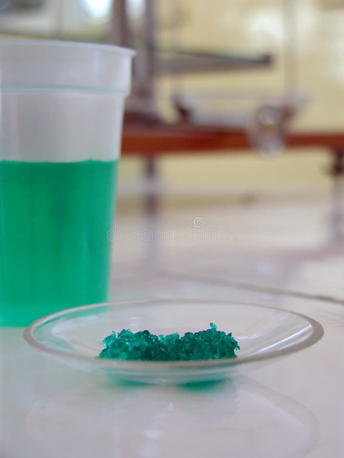 Solution and powder 1 stock image. Image of college, dishes - 333477