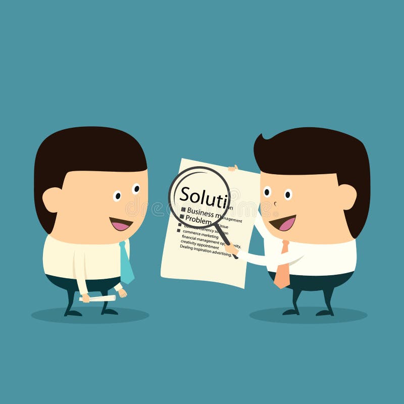 Cartoon Businessman During Find Solution And Probl Stock Vector ...