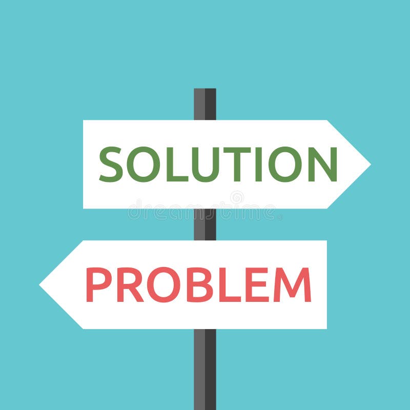 Solution and problem signs stock vector. Illustration of information ...