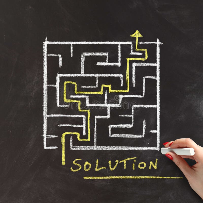 Solution or Problem Solving Concept Stock Image - Image of arrow, font ...