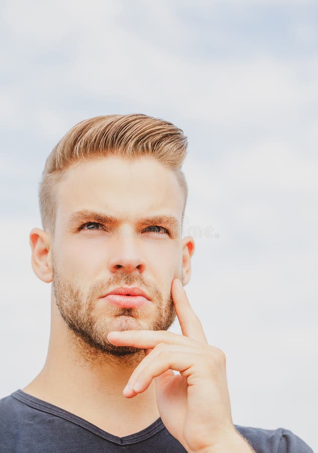 Solution of Problem. Thinking Man. Man Disposes of Problem ...