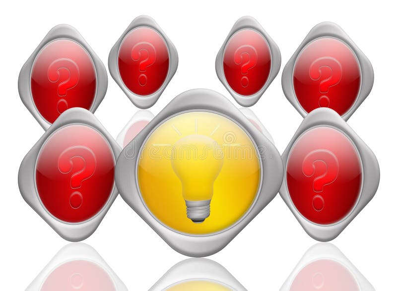 Solution and Problems stock illustration. Illustration of symbols ...