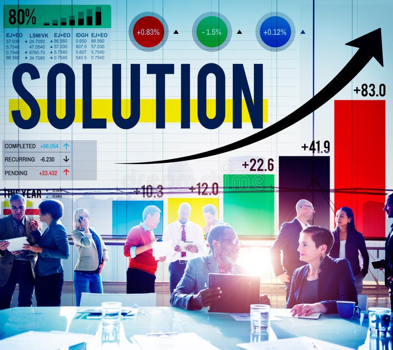 Solution Progress Strategy Improvement Decision Answer Concept Stock ...