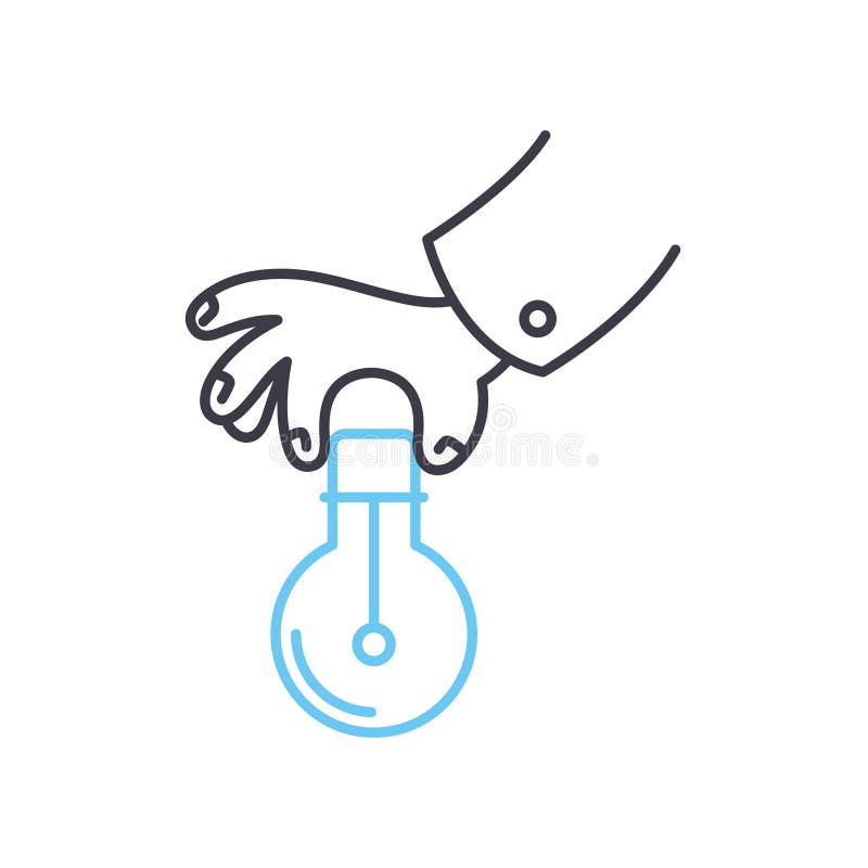 Solution Provider Line Icon, Outline Symbol, Vector Illustration ...