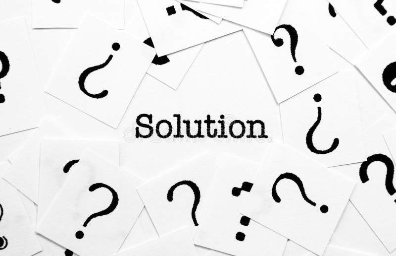 Solution and question mark stock image. Image of marks - 175657291