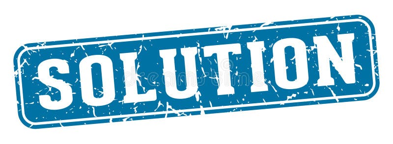 Solution Rectangular Sign. Solution Stamp Stock Vector - Illustration ...