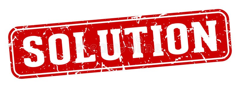 Solution Rectangular Sign. Solution Stamp Stock Vector - Illustration ...