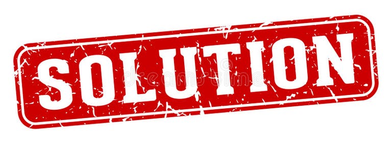 Solution Rectangular Sign. Solution Stamp Stock Vector - Illustration ...