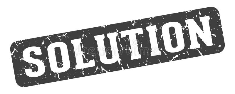 Solution Rectangular Sign. Solution Stamp Stock Vector - Illustration ...