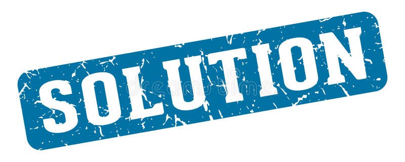 Solution Rectangular Sign. Solution Stamp Stock Vector - Illustration ...