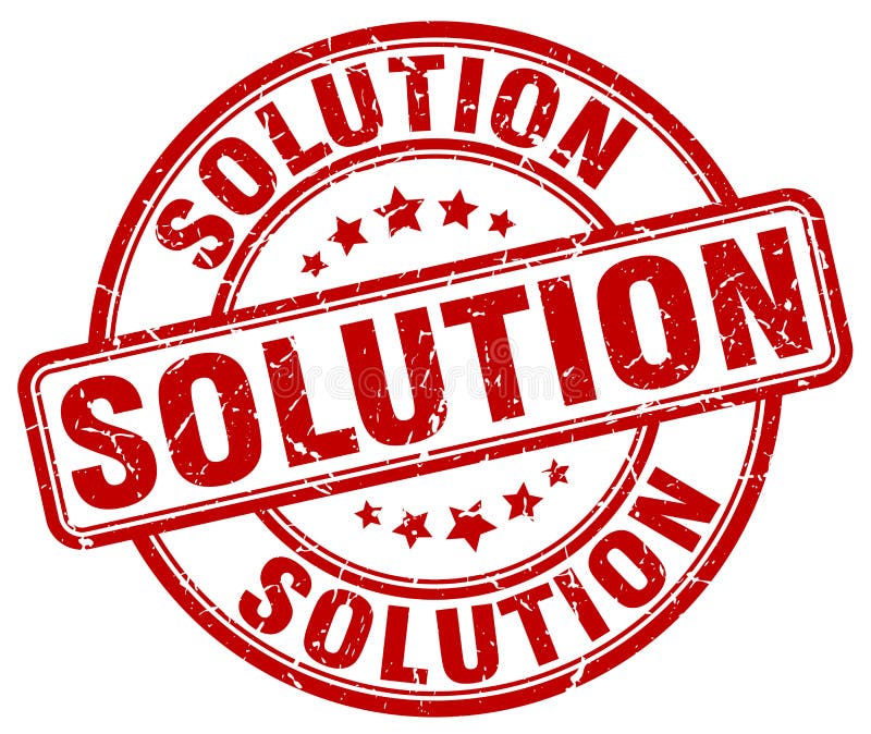 Solution Red Grunge Round Vintage Stamp Stock Vector - Illustration of ...