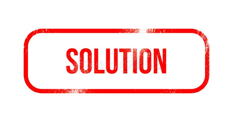 Solution - Red Grunge Rubber, Stamp Stock Illustration - Illustration ...