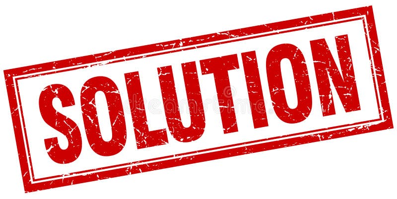 Solution Red Grunge Square Stamp Stock Vector - Illustration of grunge ...