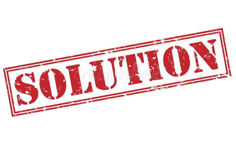 Solution stamp on white stock vector. Illustration of chemical - 124221111