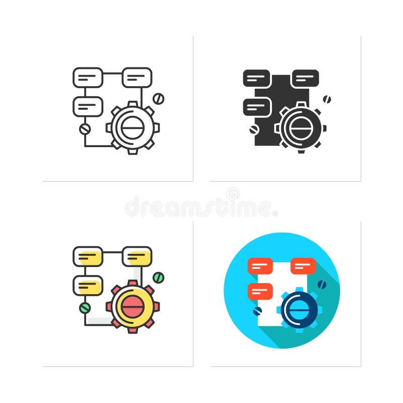 Solution Research Icons Set Stock Vector - Illustration of solve ...