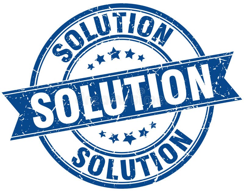 Solution,round stickers stock vector. Illustration of stamp - 17117756