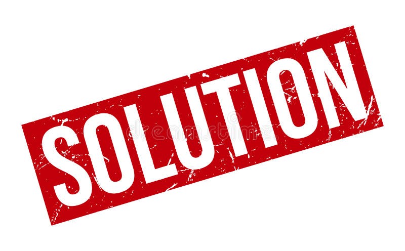 Solution Rubber Stamp. Red Solution Rubber Grunge Stamp Seal Vector ...