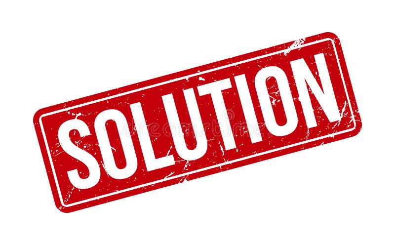 Solution Rubber Stamp. Red Solution Rubber Grunge Stamp Seal Vector ...