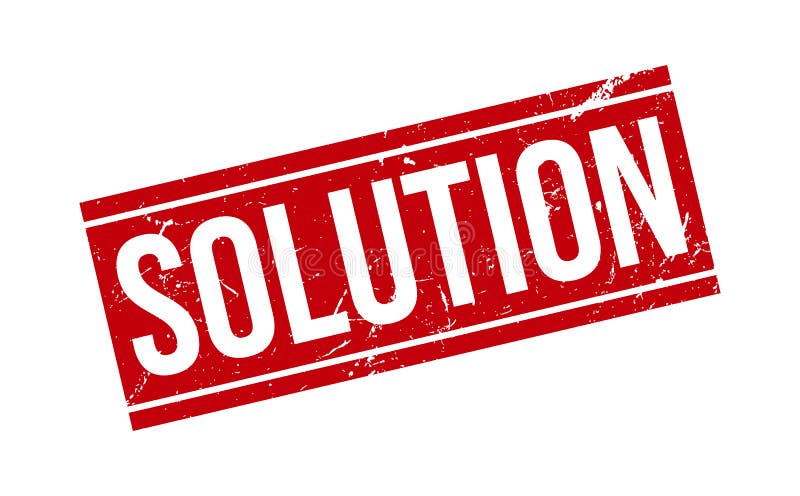 Solution Rubber Stamp. Red Solution Rubber Grunge Stamp Seal Vector ...