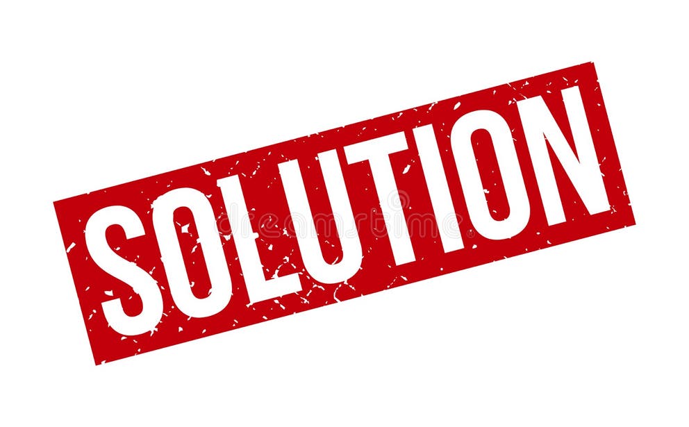 Solution Rubber Stamp. Red Solution Rubber Grunge Stamp Seal Vector ...