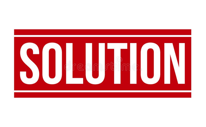 Solution Rubber Stamp. Red Solution Rubber Grunge Stamp Seal Vector ...