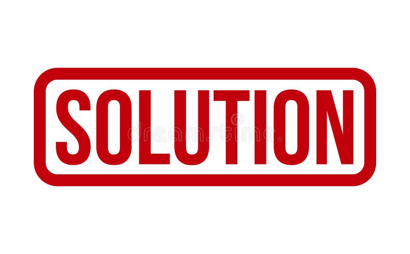 Solution Rubber Stamp. Red Solution Rubber Grunge Stamp Seal Vector ...