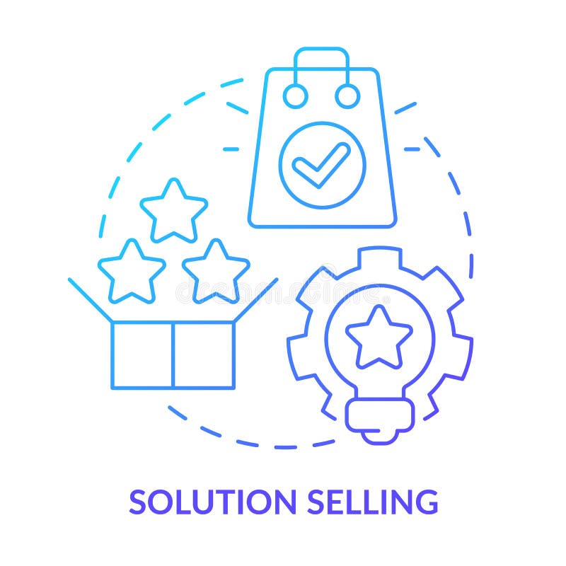 Solution Selling Business Diagram Illustration Stock Illustration ...