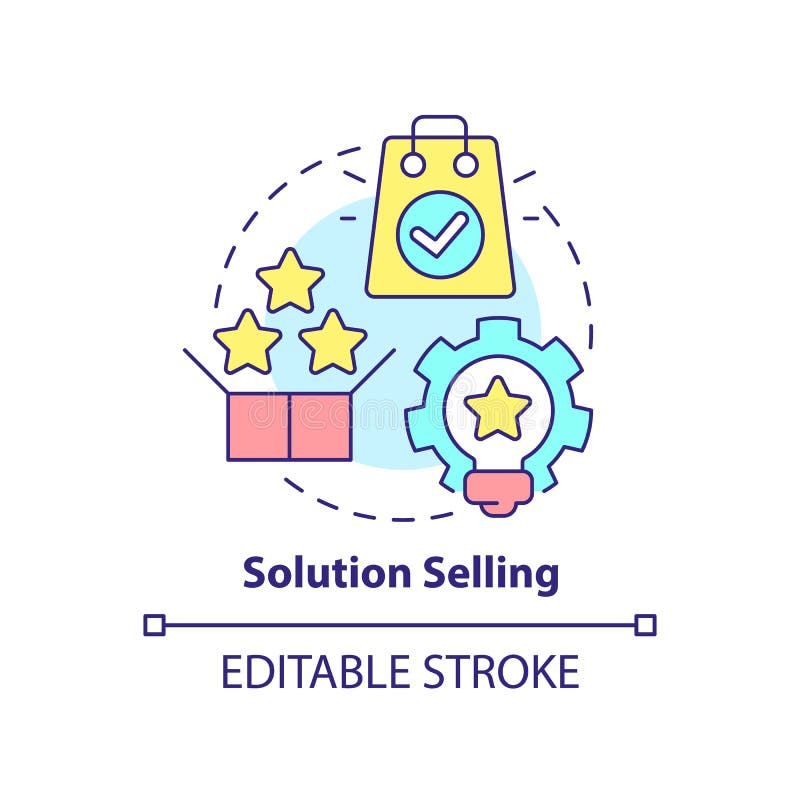 Solution Selling Business Diagram Illustration Stock Illustration ...