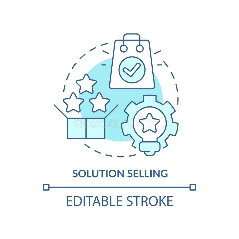 Solution Selling Business Diagram Illustration Stock Illustration ...