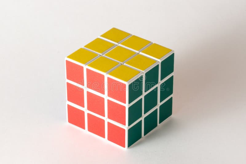 The Rubik`s Cube on the White Background. Editorial Photography - Image ...