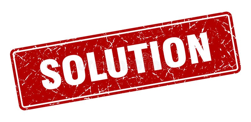 Solution Sign. Solution Circular Band Label. Solution Sticker Stock ...