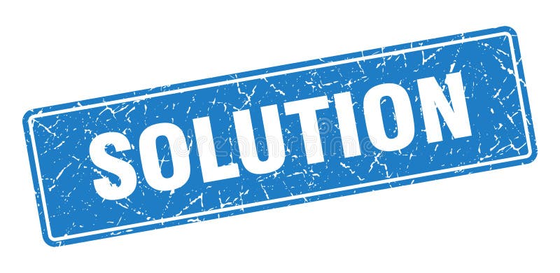 Solution Sign. Solution Grunge Stamp Stock Vector - Illustration of ...