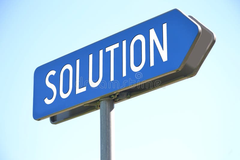 Solution - Blue Signpost, Sky Stock Photo - Image of support, word ... Solution - Blue Signpost, Sky Stock Photo - Image of support, word ...