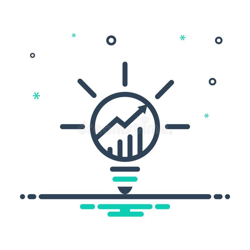 Black Mix Icon for Solution, Solution and Growth Stock Vector ...