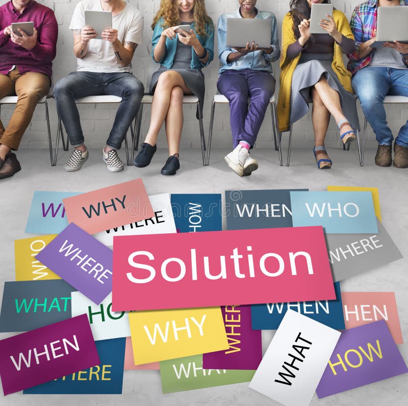 Solution Solving Problem Success Theory Concept Stock Photo - Image of ...