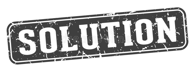 Solution Rectangular Sign. Solution Stamp Stock Vector - Illustration ...