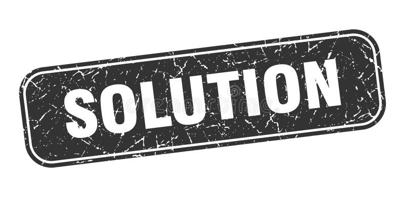 Solution Stamp. Solution Square Grungy Isolated Sign. Stock Vector ...