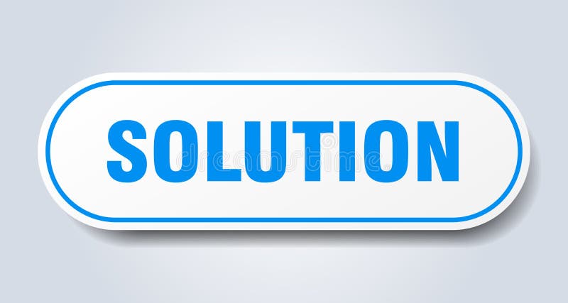 Solution Sticker. Solution Square Sign Stock Vector - Illustration of ...
