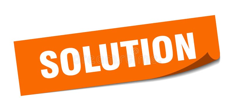 Solution Sticker. Solution Square Sign Stock Vector - Illustration of ...