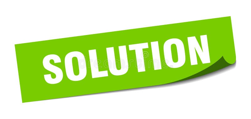 Solution Sticker. Solution Square Sign Stock Vector - Illustration of ...