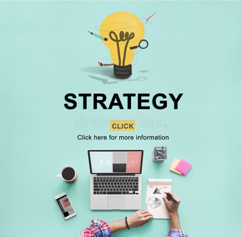 Solution Strategy Light Bulb Graphics Concept Stock Photo - Image of ...