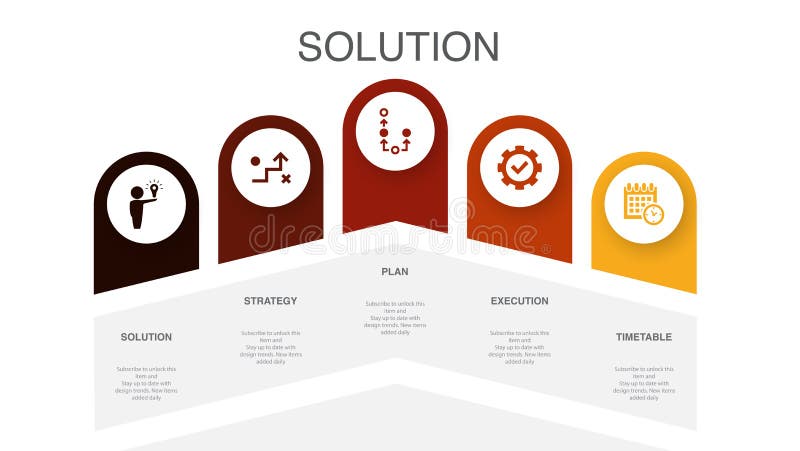 Solution, Strategy, Plan, Execution Stock Vector - Illustration of ...
