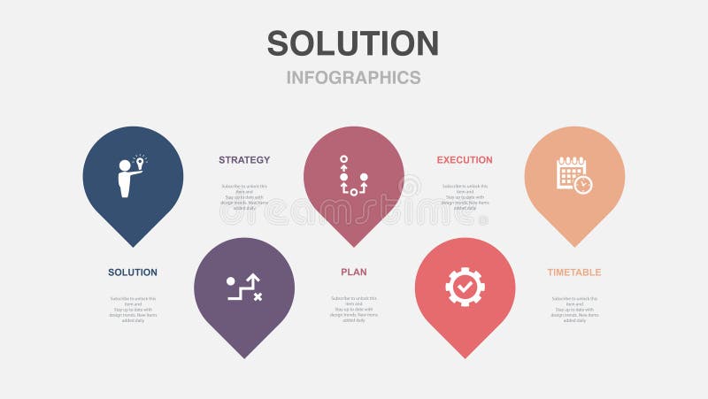 Solution, Strategy, Plan, Execution Stock Vector - Illustration of icon ...