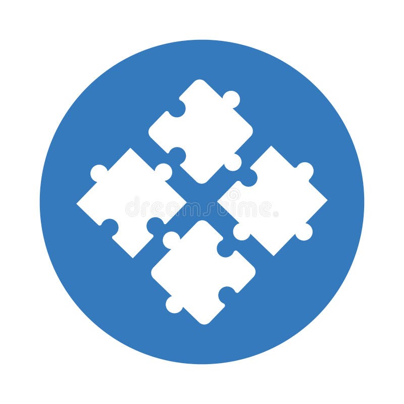 Solution, Strategy, Puzzle Icon. Blue Vector Sketch. Stock Vector ...