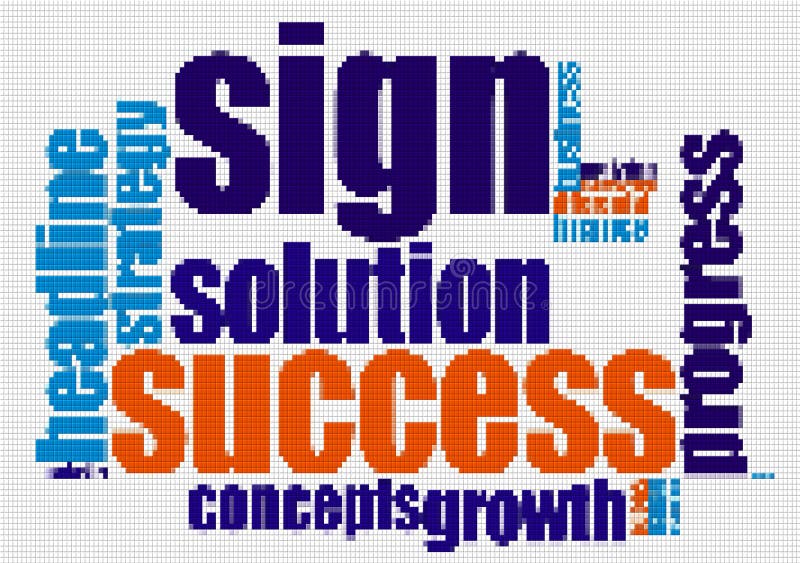 Solution Success Pixel Concept Stock Illustration - Illustration of ...