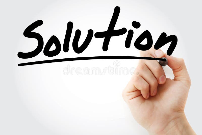 Solution Text with Marker, Business Concept Background Stock Image ...