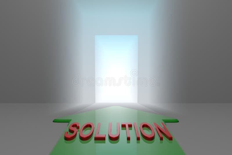 Solution 3d word stock illustration. Illustration of futuristic - 114613229