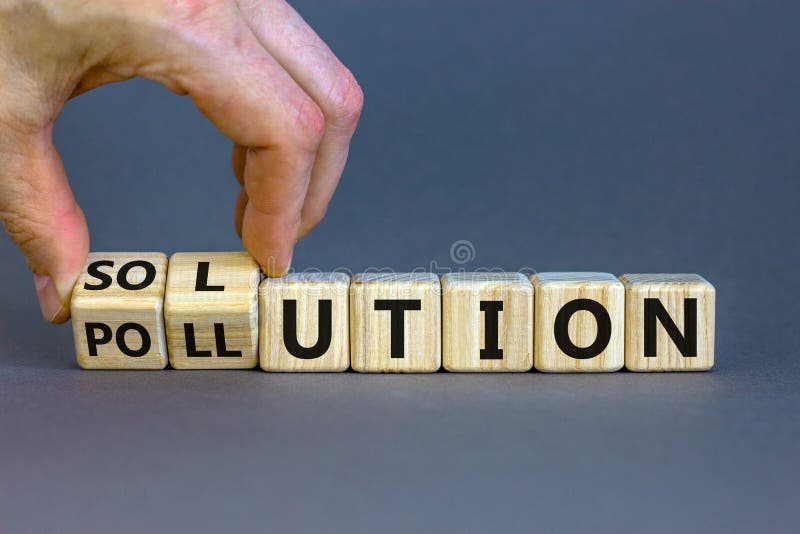 The Solution To Pollution Symbol. Fliped Wooden Cubes and Changed the ...
